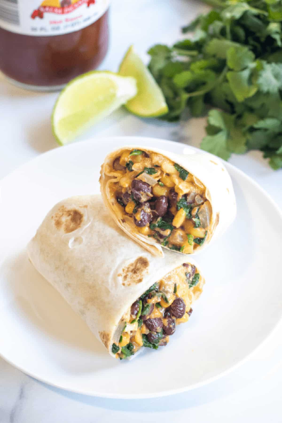 15 Minute Black Bean and Spinach Burritos – Zazoo Recipes