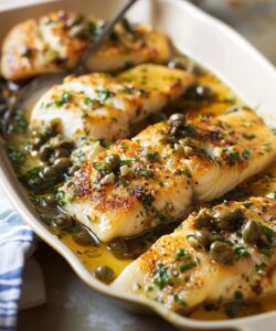 Golden Lemon-Caper Cod | Zazoo Recipes
