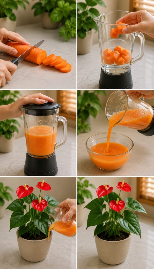 The Carrot Water Anthurium Routine: A Gentle Natural Plant-Care Idea ...
