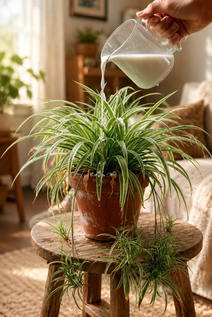 Spider Plant Milk Water Trick: A Complete Guide for Brown Tips, Baby ...