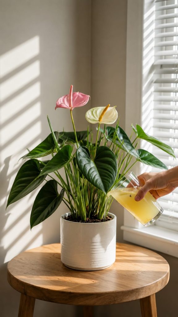How to Use a Light Yellow Root Tonic Around an Anthurium Safely to ...