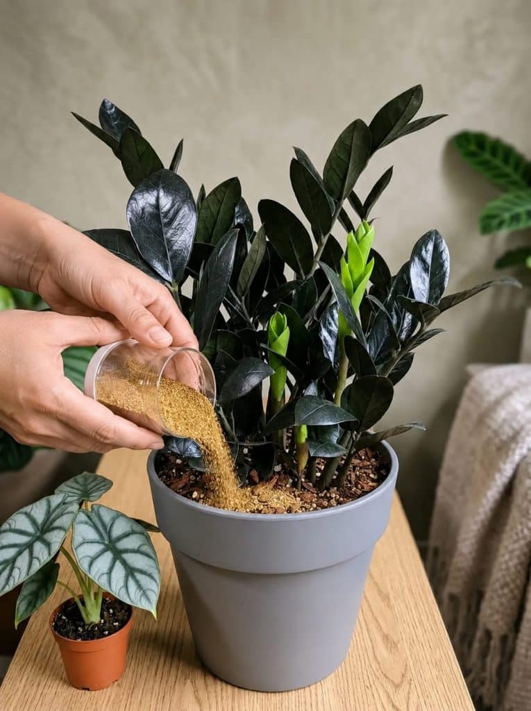 Why Some Homeowners Are Adding a Golden Powder Around ZZ Plants to ...
